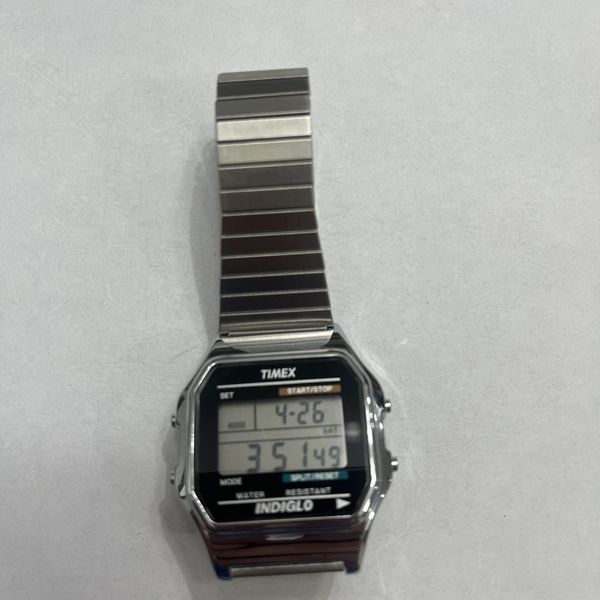 Vintage TIMEX LCD Chronograph Watch Indiglo Dial 739 T DE Day Date Stopwatch | WatchCharts ...