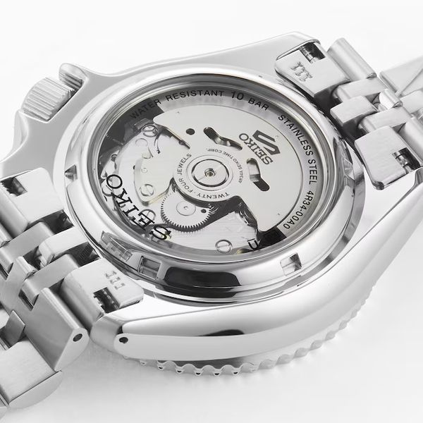 NEW Genuine SEIKO 5 Sports Automatic GMT Silver Black Dial Men's Watch ...