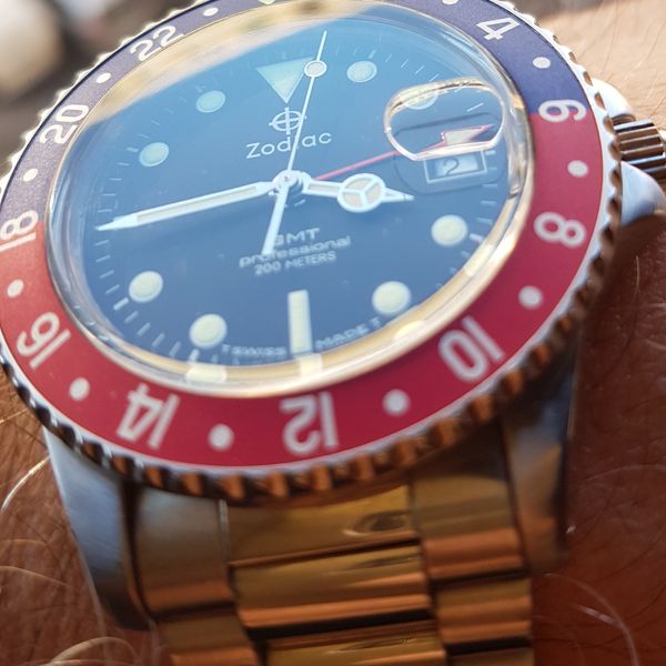 F.S.vintage Zodiac GMT Professional 200 meters ref. 806.21.03 ...