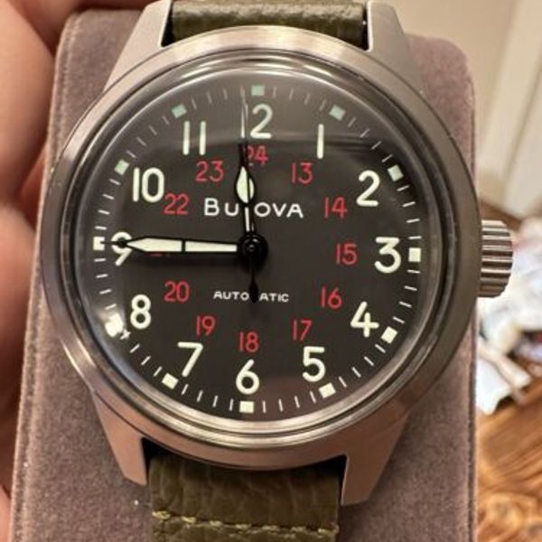 Bulova Hack, 98A255 Field Automatic Watch- brand new | WatchCharts ...