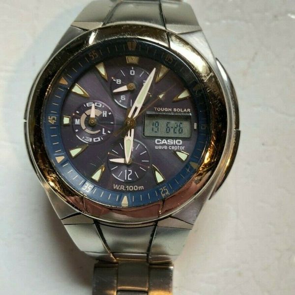 CASIO WAVE SEPTOR TOUGH SOLAR ANALOG/DIGITAL CHRONOGRAPH WATCH 2762 WVA ...