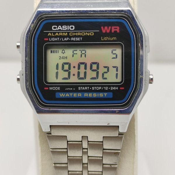 Casio Quartz WR Lithium A159W Day/Date Digital Vintage Menâ s Watch ...