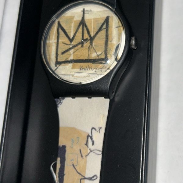 Swatch Unisex Untitled by Jean-Michel Basquiat Analog Quartz Watch ...