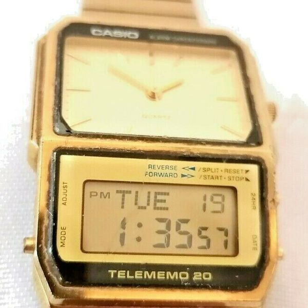 Rare Vintage Casio Japan Alarm Chronograph 321 AB-200G Telememo 20 ...
