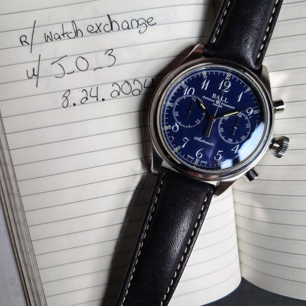[WTS] [CONUS] [Ball] Trainmaster Cannonball - Blue Enamel Dial Chrono | WatchCharts Marketplace