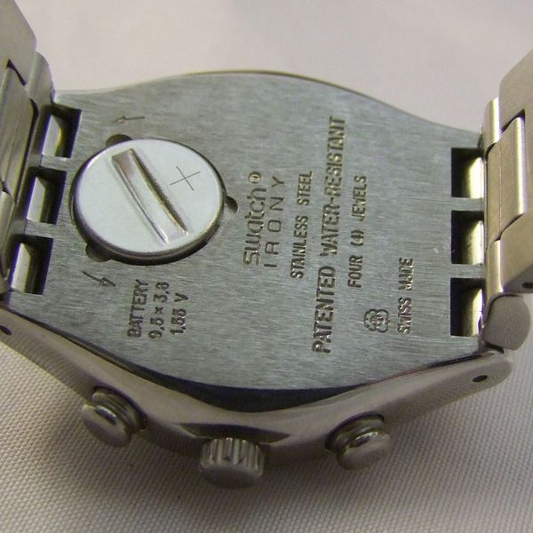 Swatch Watch Vintage SECRET AGENT SILVER Irony Chrono YCS407G in ...