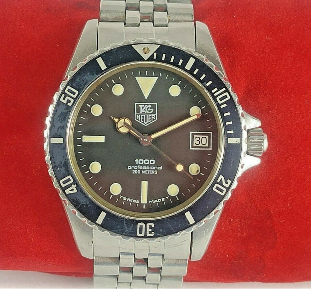 VINTAGE TAG HEUER 1000 PROFESSIONAL 200 METERS 980.013N MEN'S WRIST ...