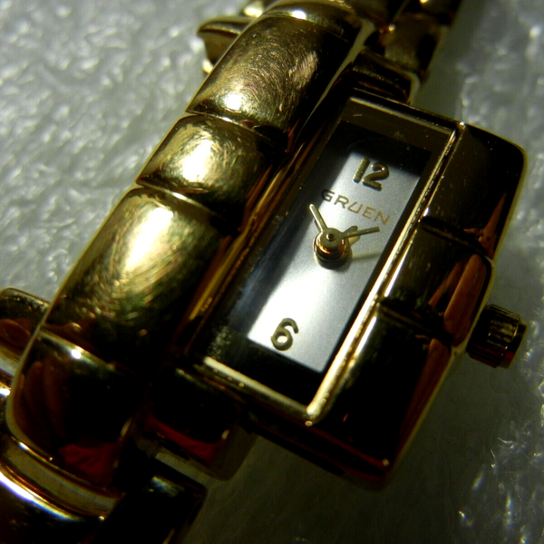 Vintage GRUEN Hidden Dial Ladies Gold Watch or Bracelet GR-229 PC11 New ...