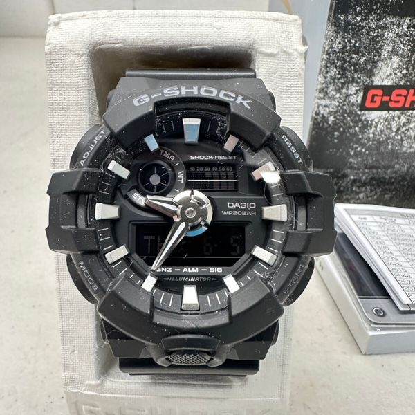 Casio Men's Watch G-Shock Quartz Black Analog-Digital Dial Resin Strap ...