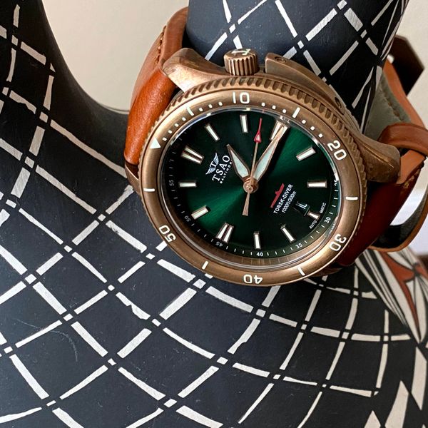 [WTS] Tsao Baltimore Torsk Diver in Bronze with Emerald dial plus ...