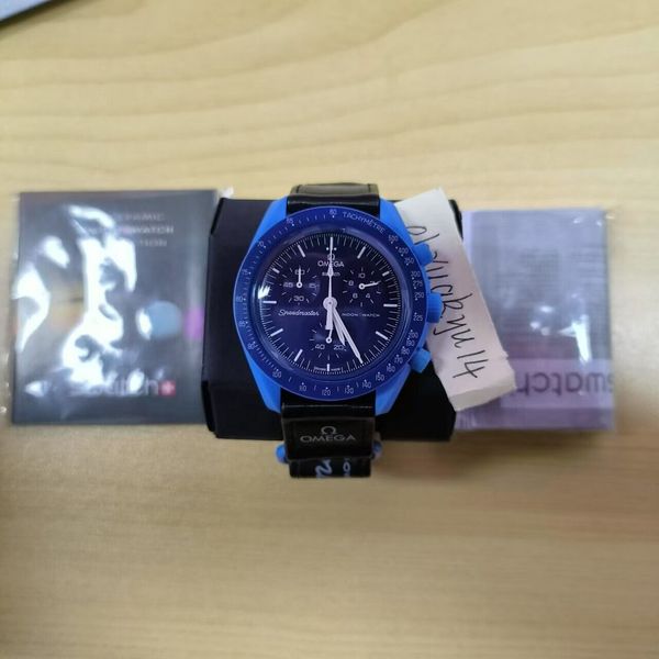 Swatch Mission To Neptune - Bioceramic Speedmaster Moonswatch ...