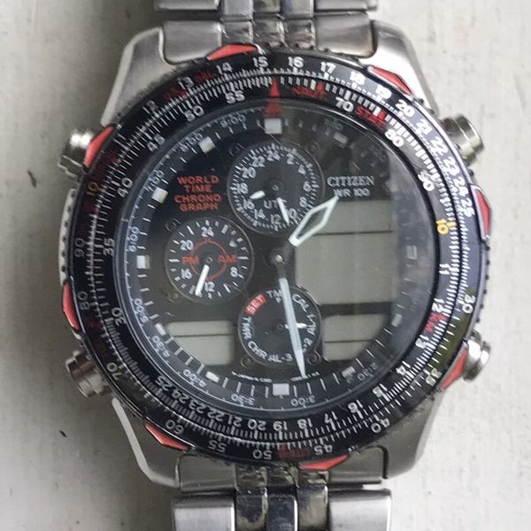 Citizen Navihawk World Time Chronograph C300-Q00214 TA Quartz ...