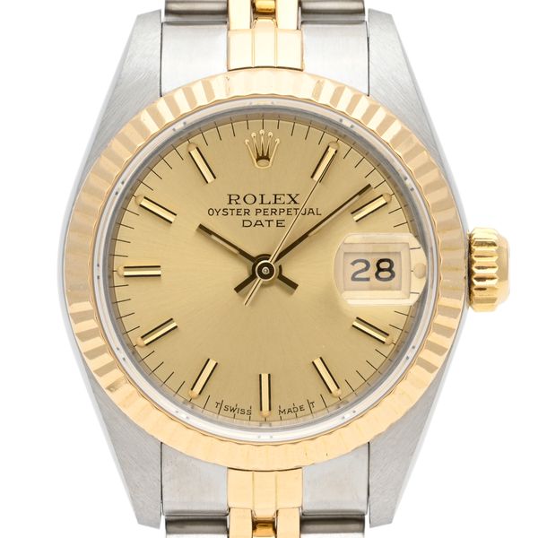 [Wrapping target] Rolex Rolex Oyster Perpetual Date 69173 Watch SS YG ...