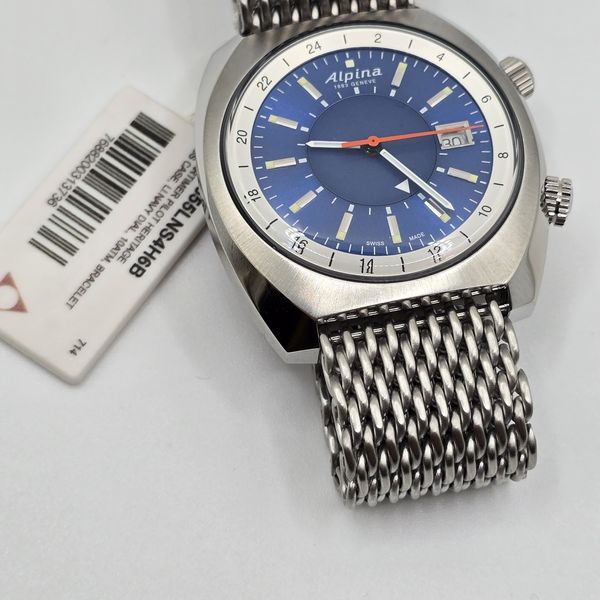 Alpina AL-555LNS4H6B Men's Watch Startimer Pilot Heritage Blue Dial ...