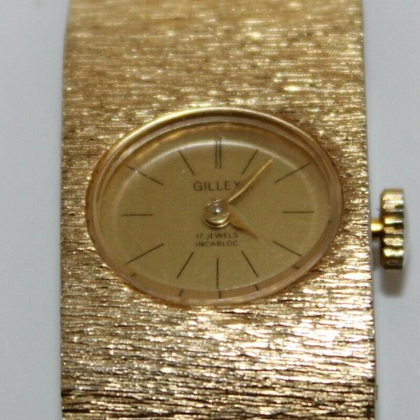 Gillex 17 Jewels Incabloc luxury ladies wrist watch used working ...
