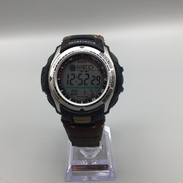 Casio Pathfinder Digital Watch 46mm 2632 PAS-400B Day Date Fishing New ...