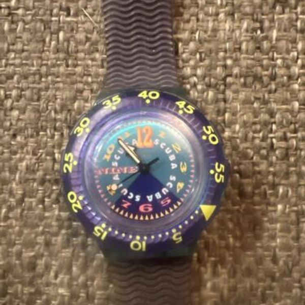 Vintage SWATCH Watch SCUBA Bermuda Triangle Version - New Battery ...