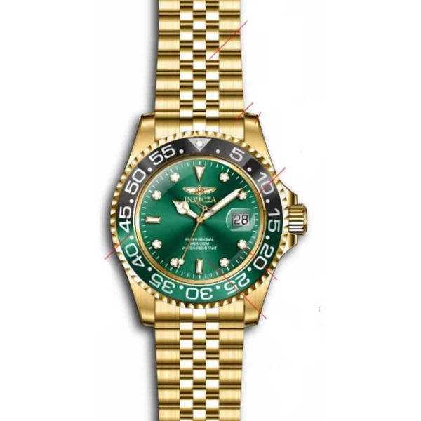 Invicta Pro Diver Quartz Green Dial Sprite Bezel Men's Watch 36044 ...