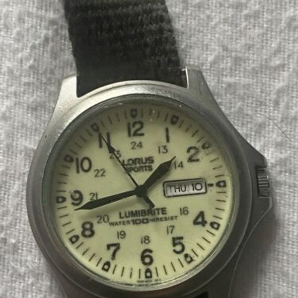 Seiko Lorus Lumibrite Day/Date 38mm Working Mens Gents Watch ...