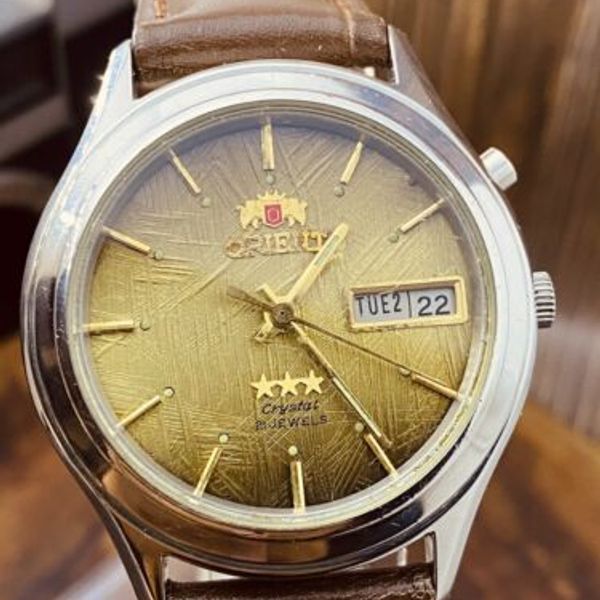 Vintage Orient Mechanical Automatic Movement Analog Dial Men Wrist ...