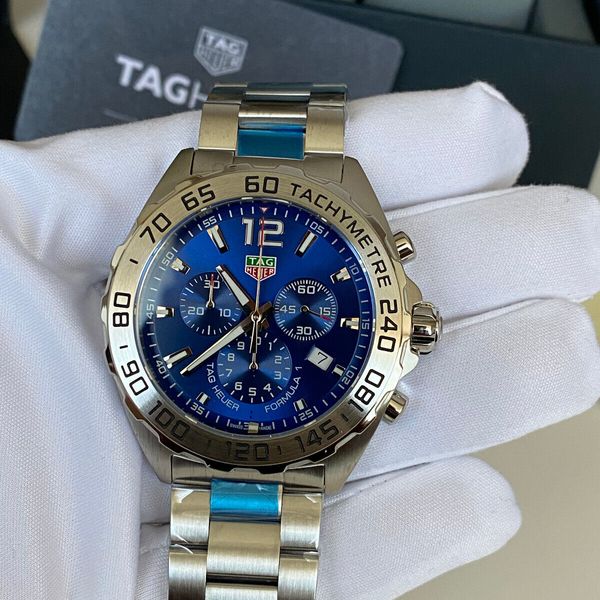 Tag Heuer Formula 1 Quartz Chronograph Blue Dial Men's Watch CAZ101K ...