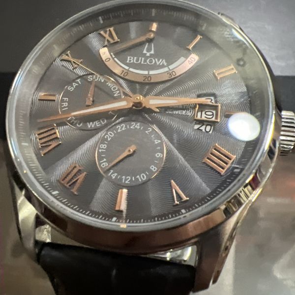 Bulova Automatic Watch Chronograph Gray Bronze Great Condition Works ...