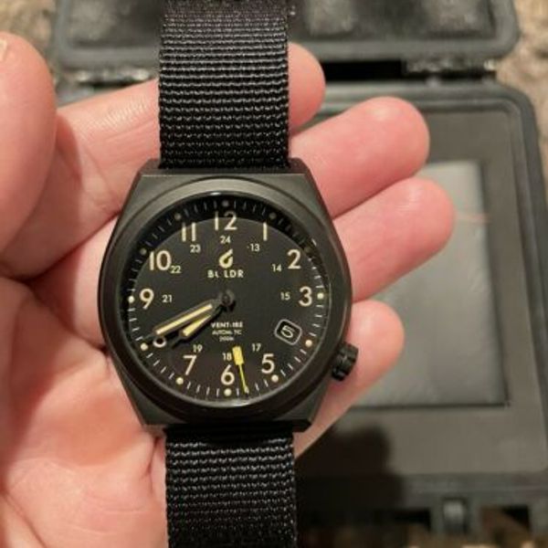 Boldr Venture Black Dawn Automatic Watch - Titanium - Black- Men's ...