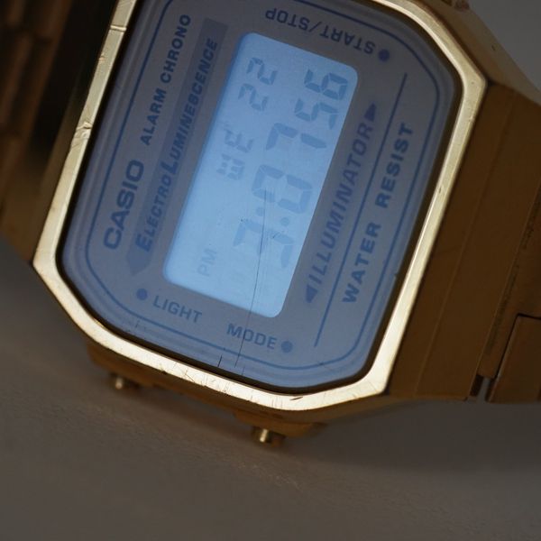 Casio A168 Gold Tone Digital Watch | WatchCharts Marketplace