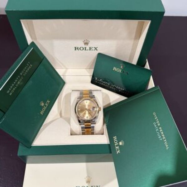 2020 Rolex Datejust 126233 Steel & 18k Gold 36mm Champagne Diamond Dial Box&Card | WatchCharts ...