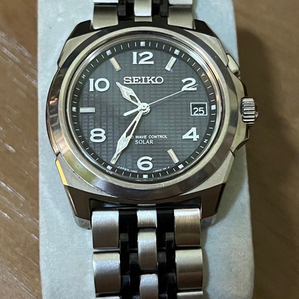 Seiko “Royal Oak• Nautilus” JDM vintage SagZ017 Solar Radio Wave Watch ...