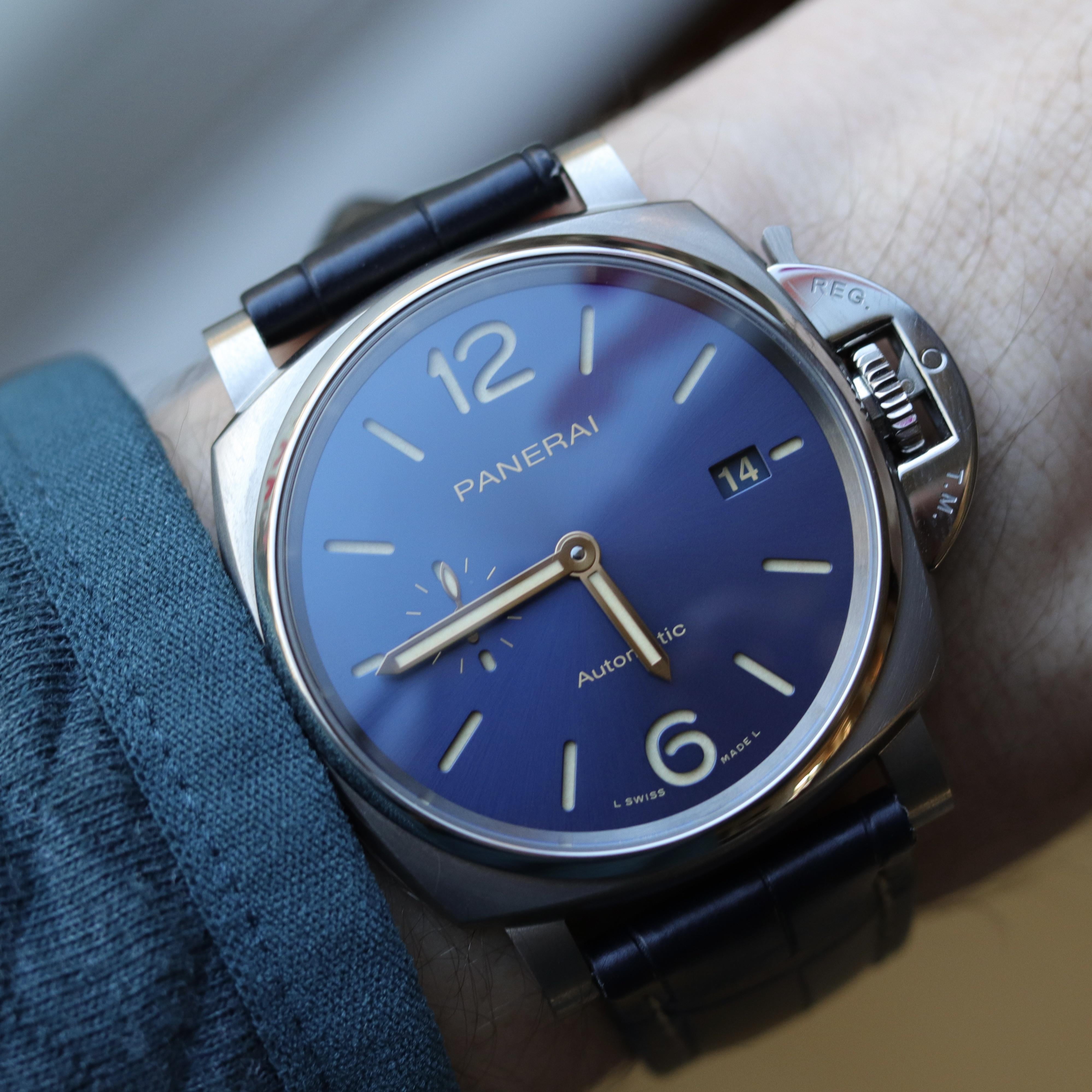 [WTS] Titanium Panerai Due 42 PAM00927 Blue Dial | Full Kit | WatchCharts