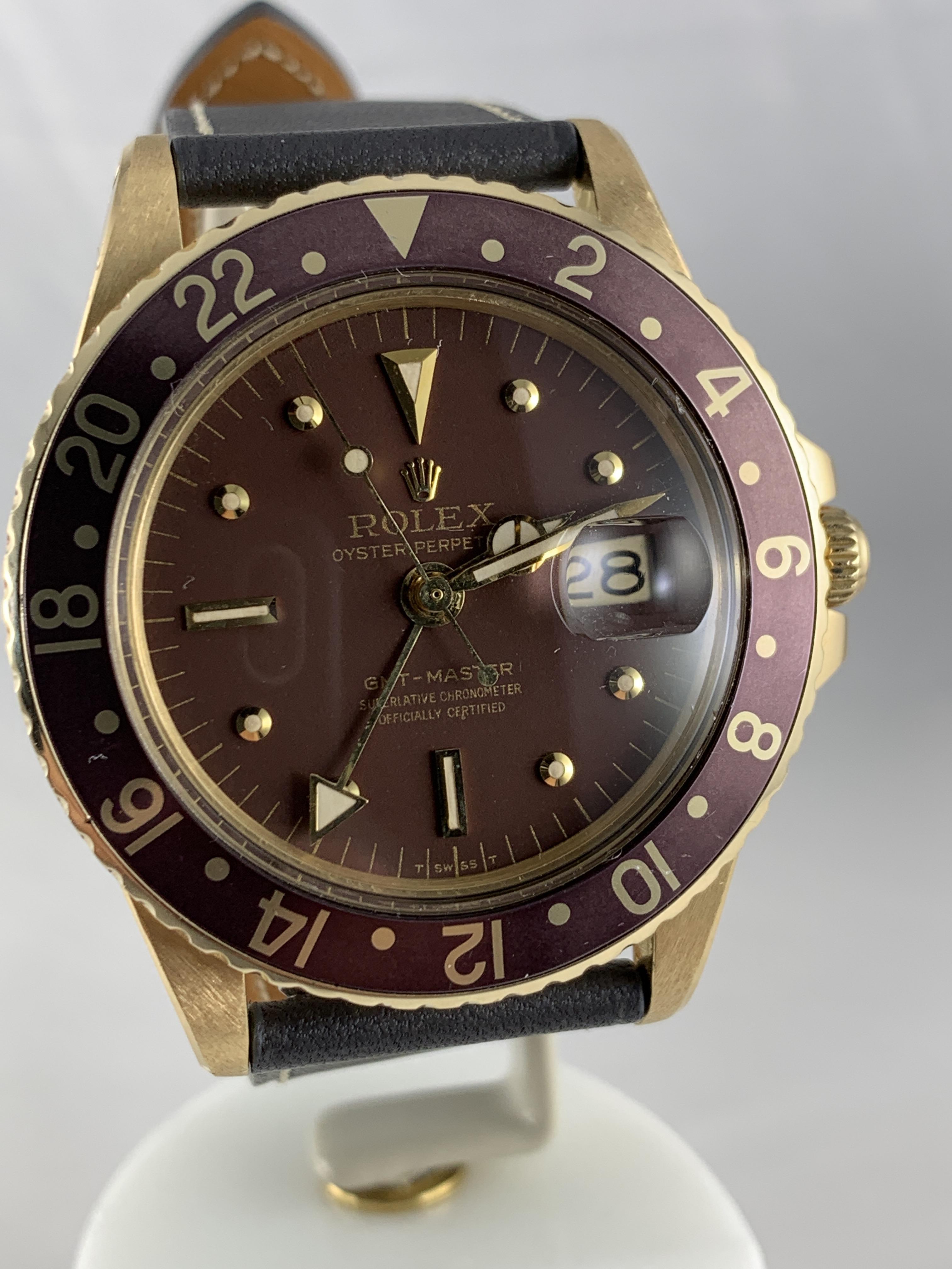 1970 Rolex 1675 Gmt brown nipple Vintage Gold | WatchCharts Marketplace