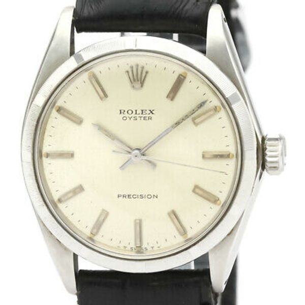 Vintage ROLEX Oyster Precision 6427 Steel Hand-Winding Mens Watch ...