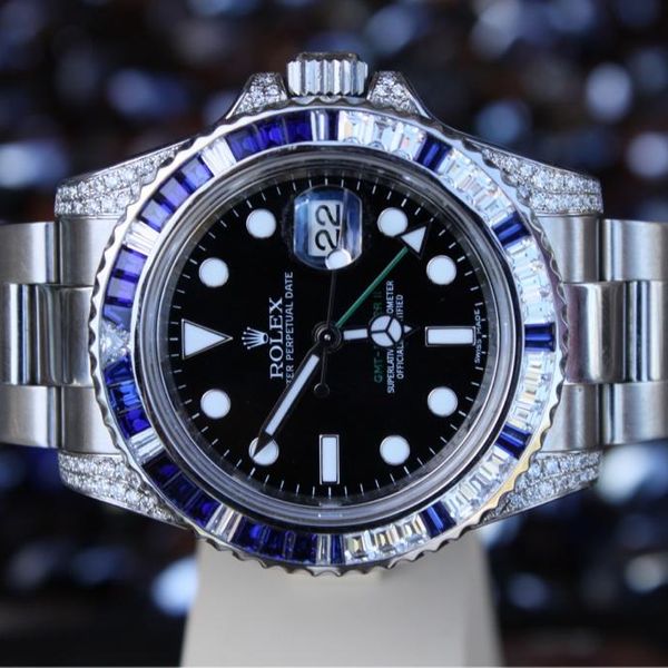 FS: Rolex GMT-Master II 116710 Custom “Saru” Diamond Gem Set 40mm ...