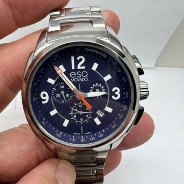 New ESQ Movado Excel Chronograph Tachymeter ES.42.1.14.5648 Men's Watch ...