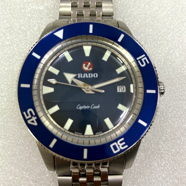 Rado Captain Cook Blue Dial Automatic Men's Watch | WatchCharts Marketplace
