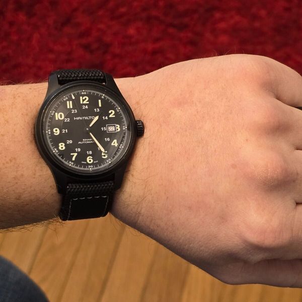 Hamilton Khaki Field Automatic Titanium Men's Watch H70575733 Black PVD ...
