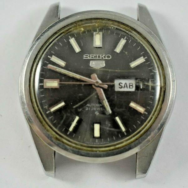 Vintage Seiko 5 Automatic Calendar 21 Jewels 6119-8083 Mens Wrist Watch ...