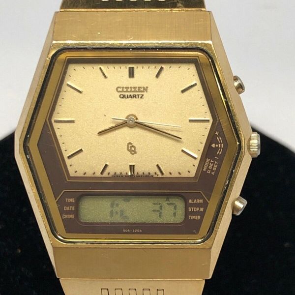 Citizen Men’s Quartz Analog Digital Hexagonal Watch 4 098897 TA 41 8064 ...