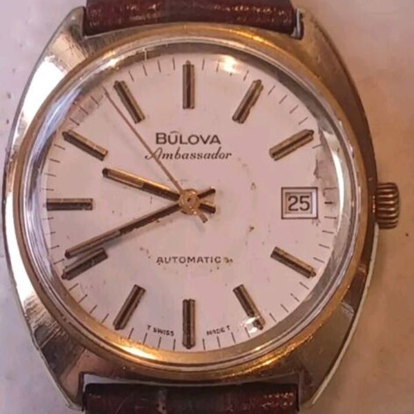 NICE VINTAGE BULOVA AMBASSADOR 23 JEWEL AUTOMATIC WATCH 11AOACB WITH ...