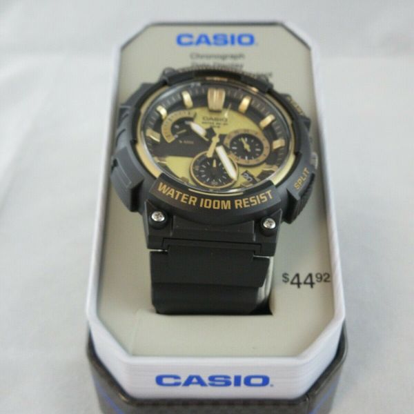 Casio 100 Meter Water Resistant Chronograph MCW200H-9TN NEW IN BOX ...