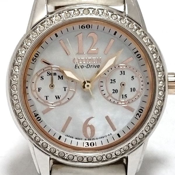 [New] CITIZEN Watch Eco-Drive 8635-S070945 Ladies Rhinestone / Leather ...