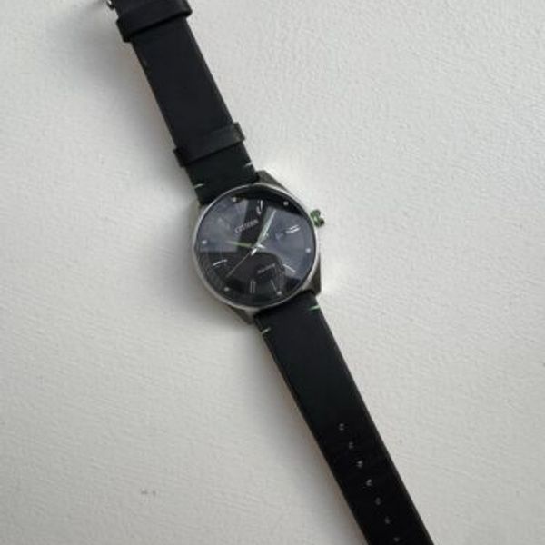 Citizen Eco-Drive CTO Men's Black Leather Strap Watch 42mm BM6980-08E ...