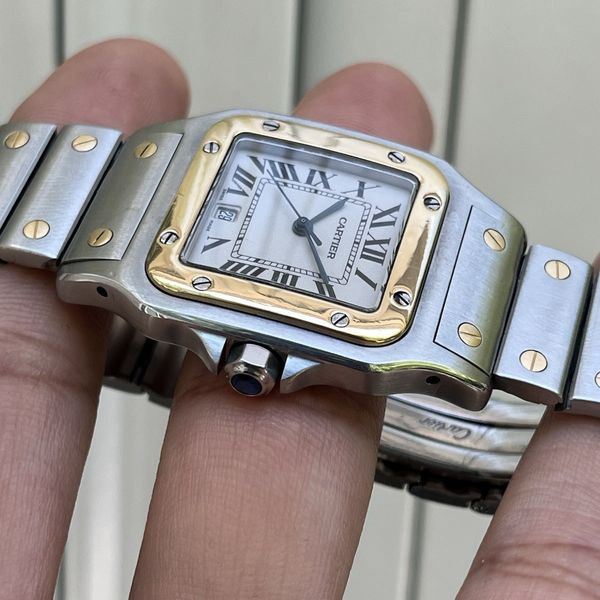 Cartier Santos Galbee Quartz 18K Two-Tone Ref. 187901 -SERVICED W ...