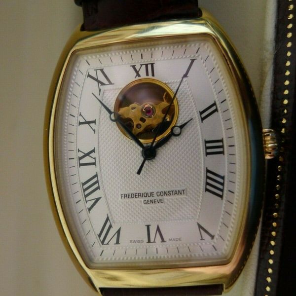 Frederique Constant classic open heart Tonneau g/plated case fc303 ...