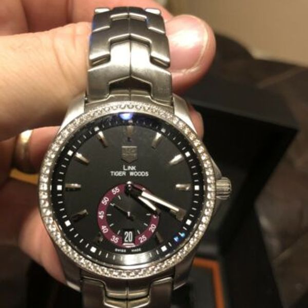 Tag Heuer Link Calibre 6 Tiger Woods Diamond Limited Edition Watch 103 ...