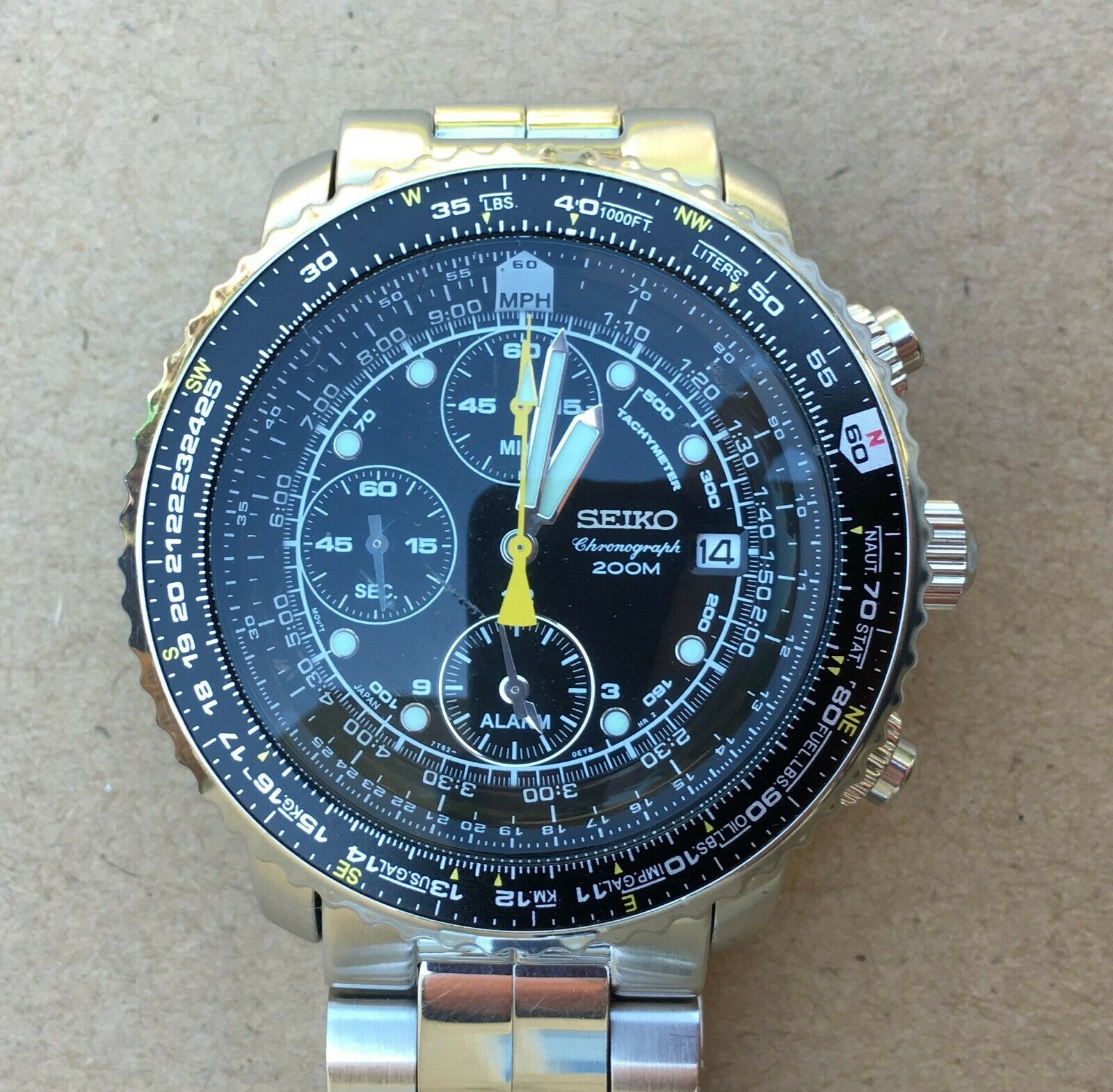 Seiko Flight Master SNA411 Men's Chronograph Watch | WatchCharts