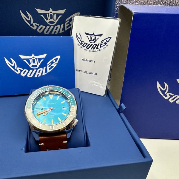 [$900 USD] Squale Matic 60 ATMOS Limited Edition Light Blue Dive Watch ...