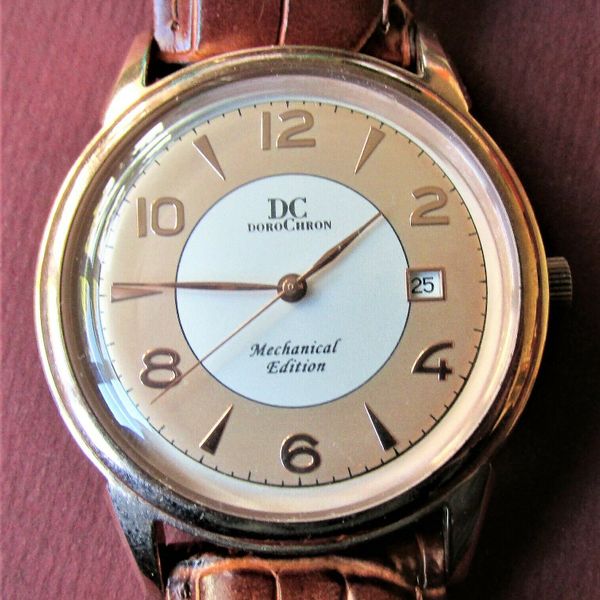 5 - VERY NICE GOLD PLATED DC DOROCHRON AUTOMATIC GENTS WATCH IN EXC ...