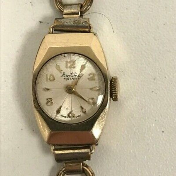 Bentima Star 9ct Gold Hallmarked Ladies Cocktail Watch Swiss Made 15 ...